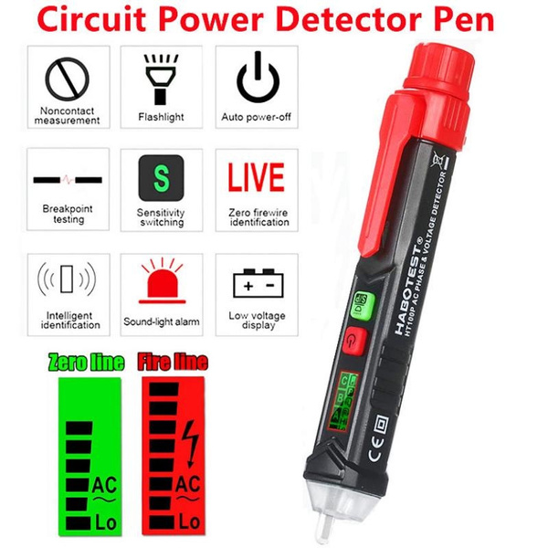 HT100P Non-contact Test Pencil LCD Digital Voltage Tester AC Phase ... HT100P Non-contact Test Pencil LCD Digital Voltage Tester AC Phase ...