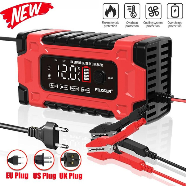 Fully Automatic Car Battery Charger 12V 10A-24V 5A Smart Fast Charging ...