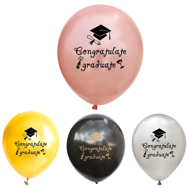 Graduation Season Congrats Congratulate Graduate Balloons Bachelor Cap ...
