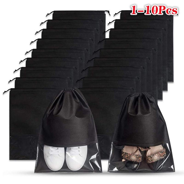 1-10pcs Non-Woven Drawstring Shoe Storage Bag, Travel Shoe Bags with ...