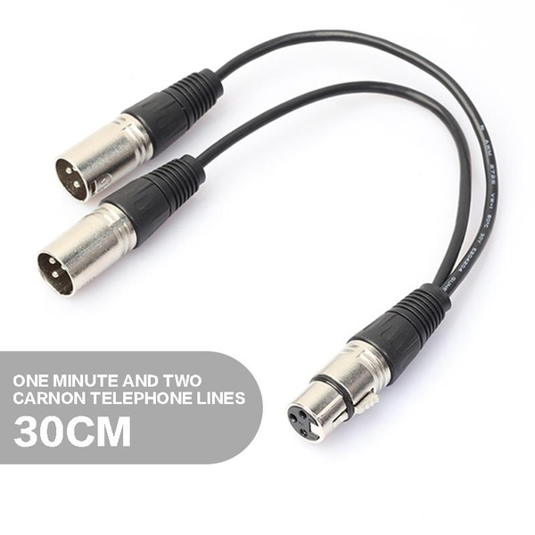 1pc/2pcs 3 pin XLR Female to Dual Male Plug Y Type Microphone Cable ...