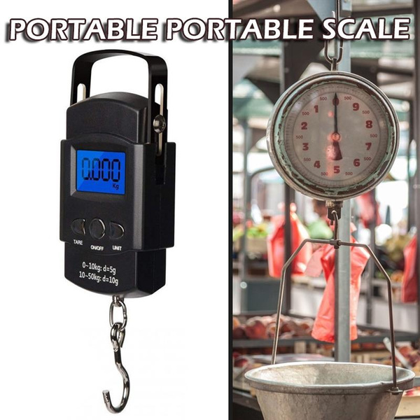 New 110lb/50kg Luggage Scale Backlit Digital Hanging Hook Scale with ...