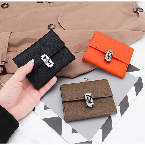 Women's Short Wallet New Fashion Niche Design Folding Money Clip Multi ...