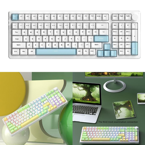 Ak992 Wireless Bluetooth Compatible Gaming Keyboard Rgb Hot Swap Triple Modes 2 4g Bt5 0 Usb