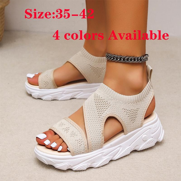 Plus Size Women's Shoes Summer Comfort Casual Sport Sandals Women Beach ...