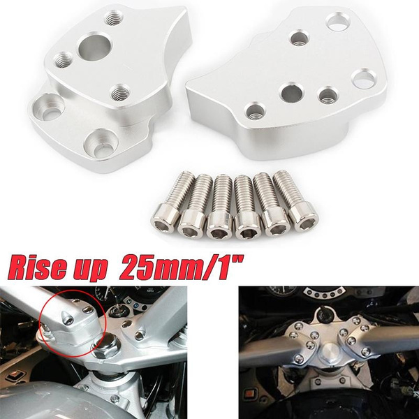 1Pair Motorcycle 25mm/1" Handlebar Riser Chrome Aluminum for Yamaha for ...