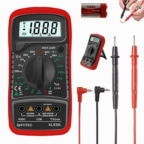 XL830L Handheld Digital Multimeter LCD Backlight Portable AC/DC Ammeter ... XL830L Handheld Digital Multimeter LCD Backlight Portable AC/DC Ammeter ...