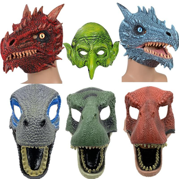 Halloween Dinosaur Mask with Opening Jaw Realistic Texture and Color ...