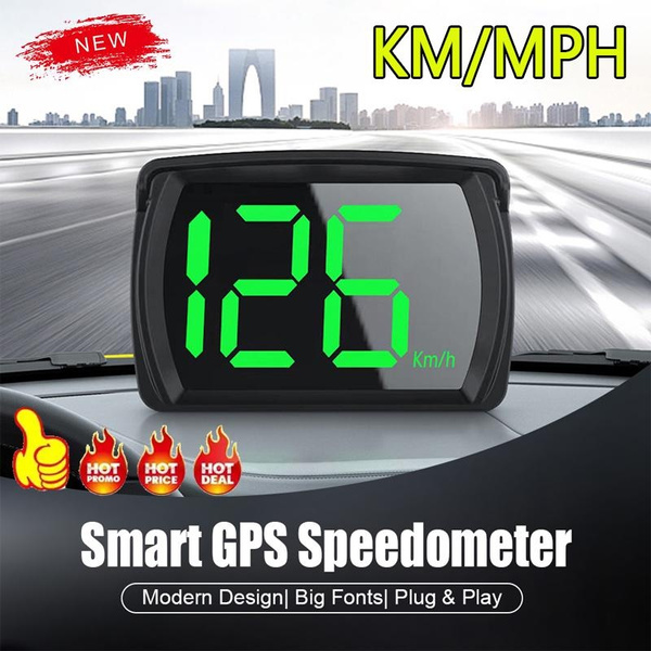 New MP/KMH Speedometer Big Font for Car Truck Bus 2.8 Inch Plug and ...