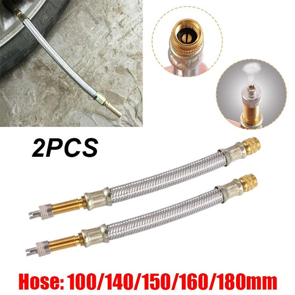 2PCS 100/140/150/160/180mm Stainless Steel Braided Flexible Hose Car ...
