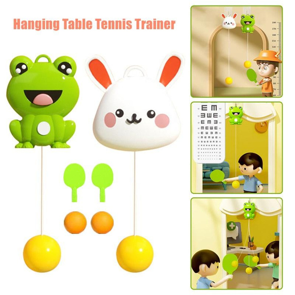 Indoor Hanging Table Tennis Trainer with Racket and Balls Portable Self ...