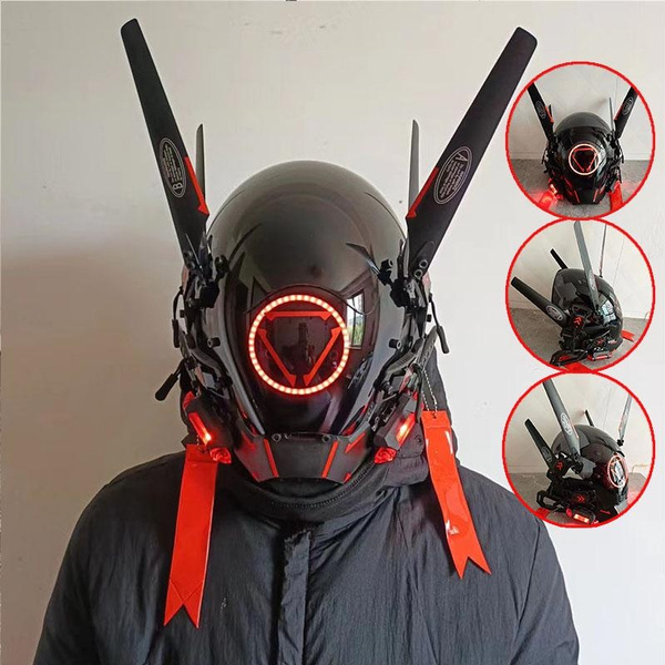 New Men's Red Triangle Lens Luminous Punk Mask Cool Mask Halloween Role ...
