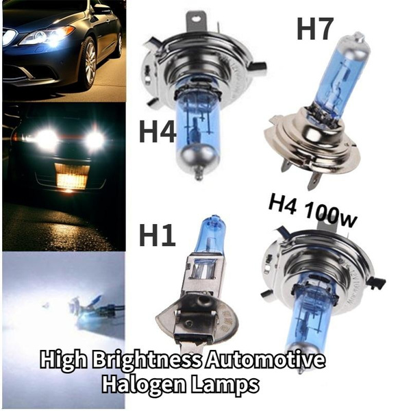 1Pcs H1/H4/H7 55W/100W Xenon Gas Halogen Headlight White Lamps 12V ...