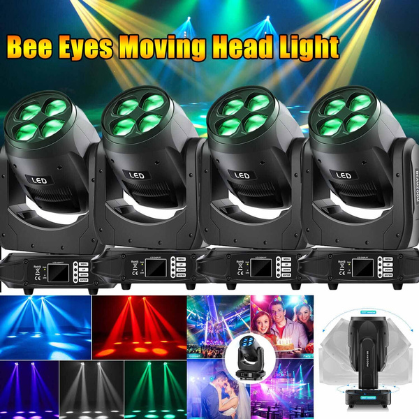 Bee Eyes LED Beam Moving Head Light 4-in-1 Zoom Effect Stage Light RGBW ...