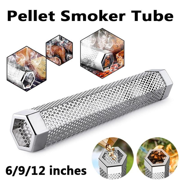 6/9/12 inches Smoke Tube for Pellet Grill Stainless Steel Pellet Smoker ...