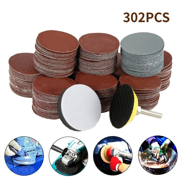 2" 50mm Sandpaper Combination 80-3000 Grit Sanding Disc Set + 1 ...