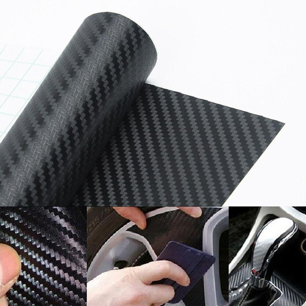 3D Waterproof Carbon-Fiber Vinyl Car Wrap Sheet Roll Film Sticker Decal ...