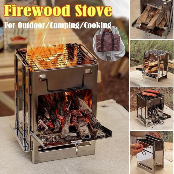 Outdoor Portable Firewood Stove Camping Mini Folding Incinerator ...