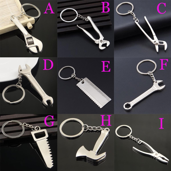 Simulation tool key ring wrench hammer shovel saw pendant | Wish