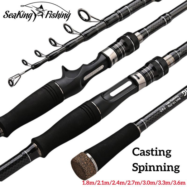 1.8M-3.6M Telescopic Fishing Rod Ultralight Weight Spinning Casting ...