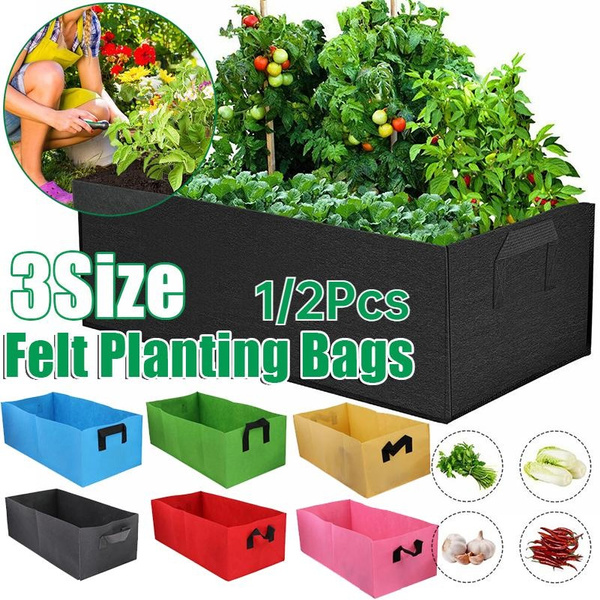 1/2Pcs Rectangular Grow Bag Vegetable Grow Bag Flower Non Woven ...