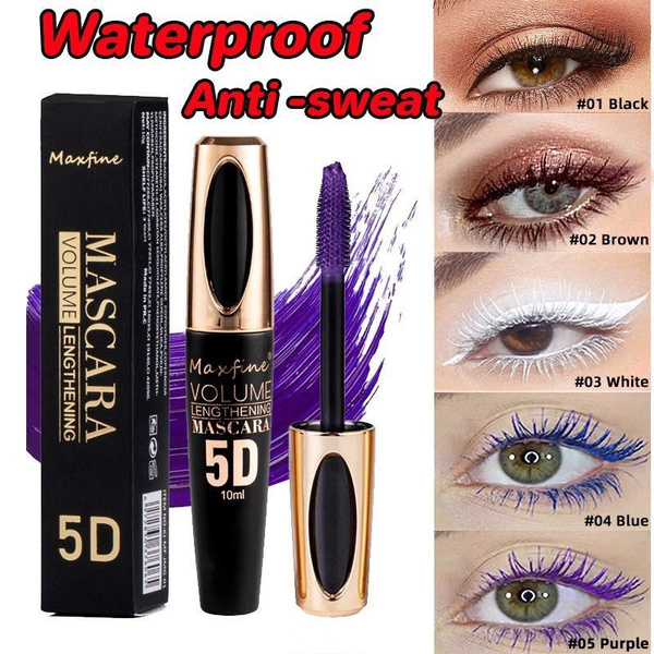 New Waterproof Anti Sweat Eyelash Black/Brown/White/Blue/Purple Mascara ... New Waterproof Anti Sweat Eyelash Black/Brown/White/Blue/Purple Mascara ...