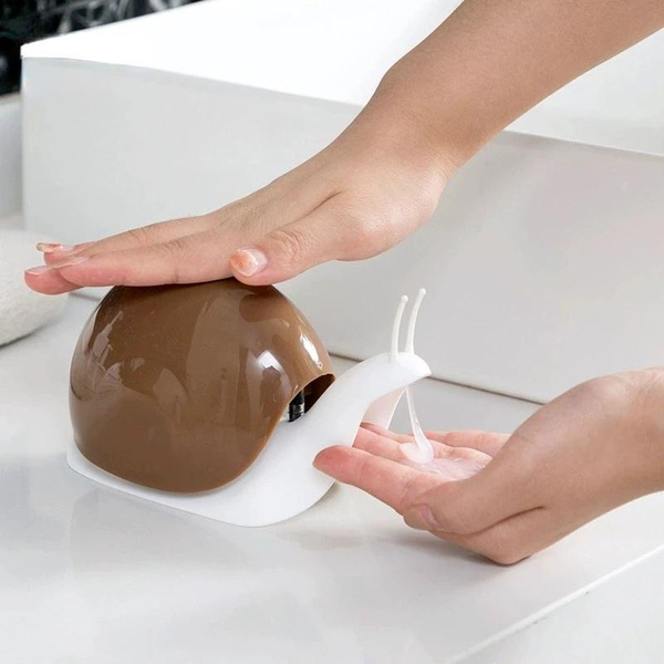 Creative Snail Design Liquid Soap Dispenser Facial Cleanser Organize ...