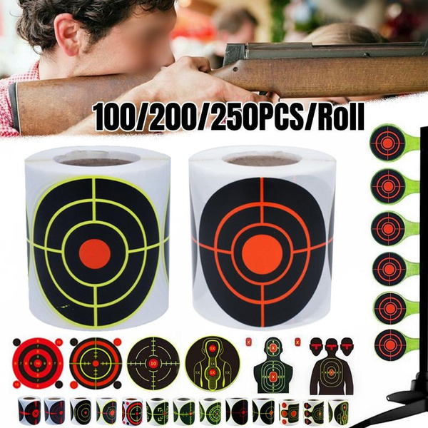 250/200/100 PCS/Rolls Splatter Impact Splash Reactive Shooting Sticker ...