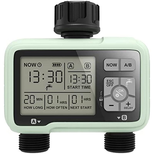 Sprinkler Timer, Programmable Water Timer with Rain Delay/Manual/Child ...