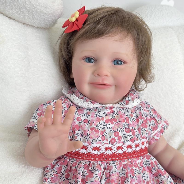 60cm Cute Baby Doll Lifelike Soft Cuddly Body Doll Handmade with Detail ...