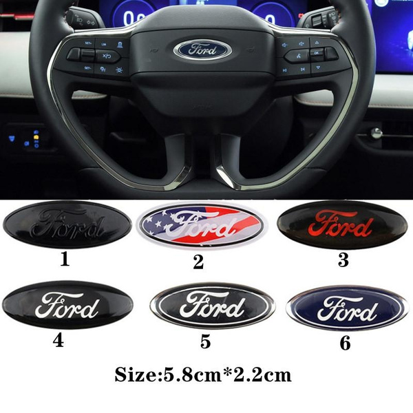 Car Steering Wheel Badge Sticker Decals For Ford Edge Mondeo Fiesta ...