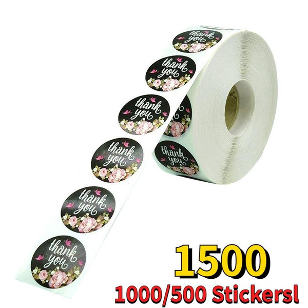 1500 Sticker 1000/500 Stickersl Flower Sticker Thank You Sticker ...