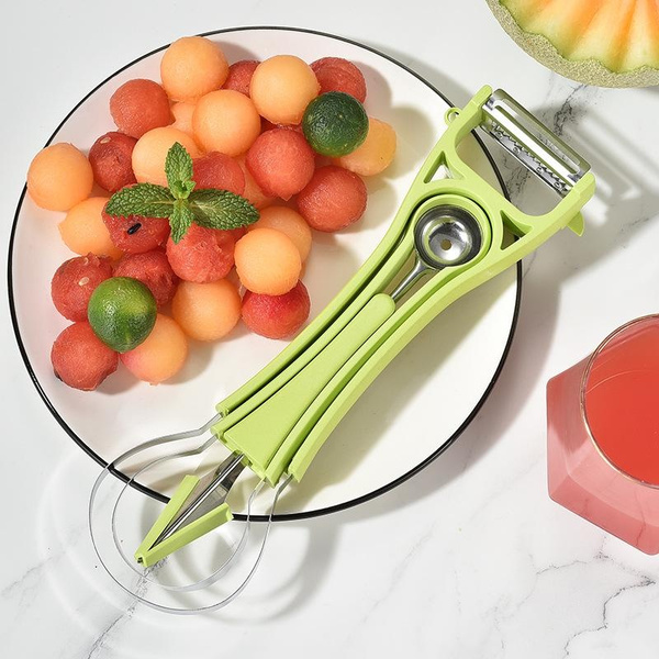 Melon Baller Scoop Set,Professional 5 In 1 Stainless Steel Melon Cutter ...