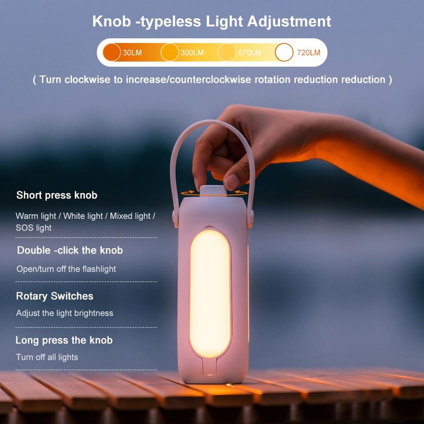 Multi-functional Lantern 10000mAh Rechargeable Flashlight Portable ...