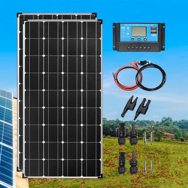 200W High-Efficiency Monocrystalline Module Solar System PV Charger ...