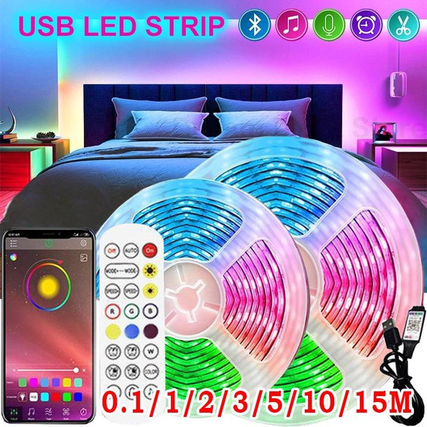 Led Light Strip Music Sync Color Changing RGB Led Strip Bluetooth App ...