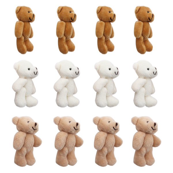 12Pcs Mini Stuffed Bears Comfortable Soft Cute Mini Teddy Plush Toy For ...