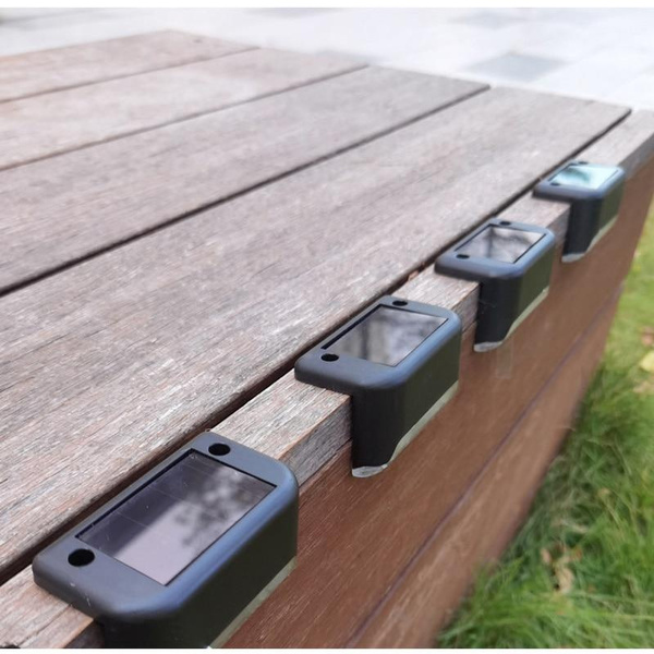 4Pcs LED Solar Stair Light Waterproof Outdoor Garden Passage Courtyard ...