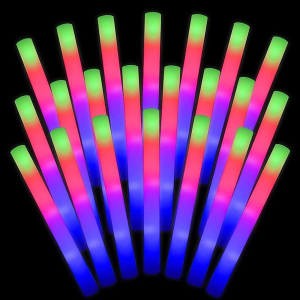 Foam Glow Sticks-1-12PCS Light up Sticks Party Favor Glow in The Dark ...