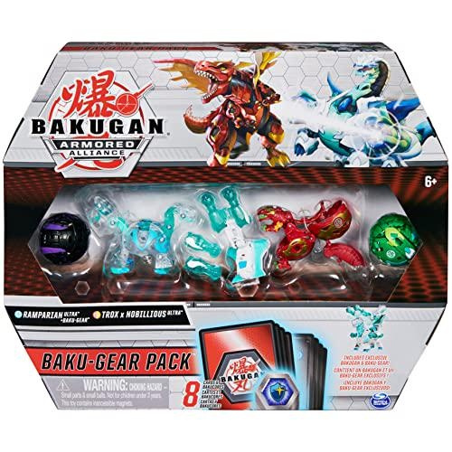 Bakugan Baku-Gear 4-Pack, Ramparian Ultra with Baku-Gear and Fused Trox ...
