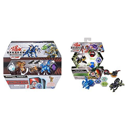 Bakugan Baku-Gear 4-Pack, Dragonoid Ultra & Starter Pack 3-Pack, Fused ...