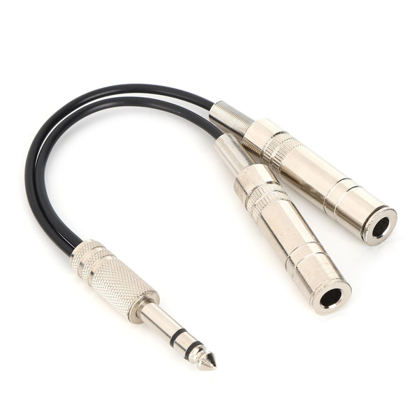 Electric Guitar Stereo Cord Male to 2Female Wire Y Splitter Adapter | Wish