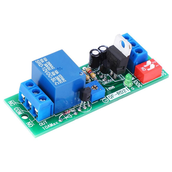 Timer Relay, DC 5V/12V/24V Electronic Components Timer Relay Switch ...