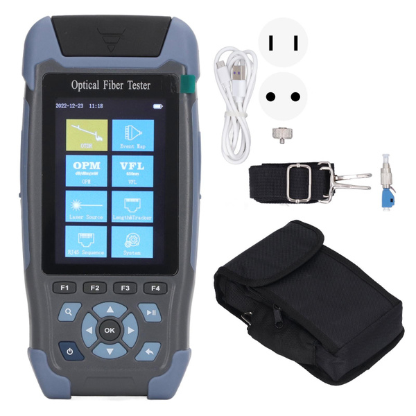3.5in OTDR Optical Time Domain Reflectometer with FC to LC Connector Fiber Power Meter Optical ...