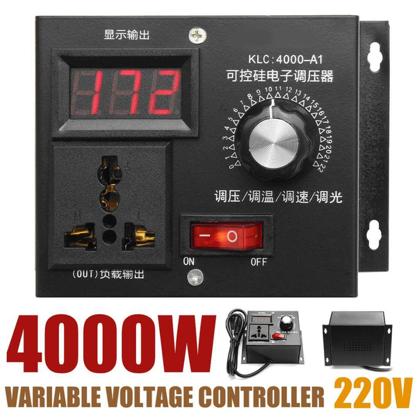 New 220V 4000W Variable Voltage Controller For Fan Speed Motor Control ...