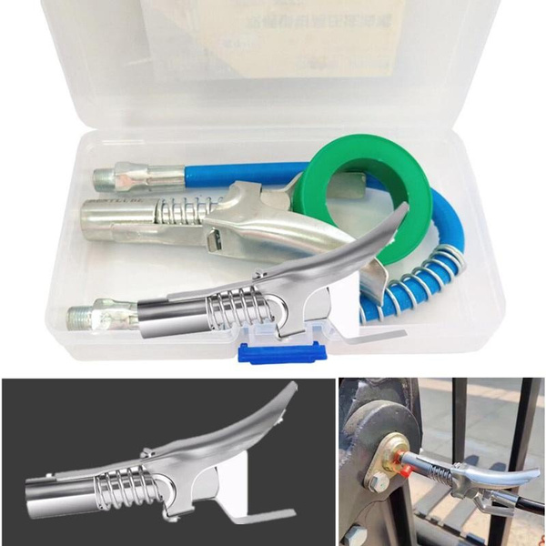Grease Gun Adapter Hose Kit Gun Lock Grease Coupler Quick Release Lock ...