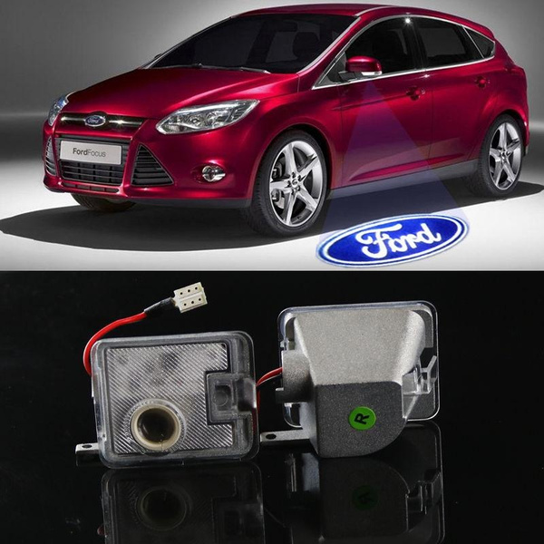 2x car rearview mirror LED 3D projector logo welcome light for Ford ...