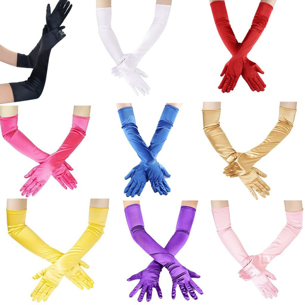 Satin Gloves Wedding Gloves Performance Gloves Banquet Gloves Prom ...