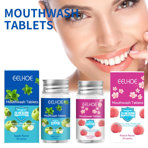 Mouthwash Tablets, Portable Fruit Fresh Breath Mouthwash, Natural ...