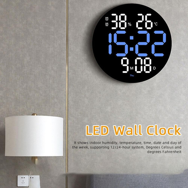 New Fashion LED Digital Wall Clock with Remote Adjustable Brightness ...